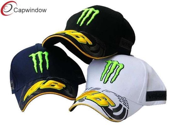Customize Flat Brim Racing Baseball Caps Mesh With Sandwich Peak