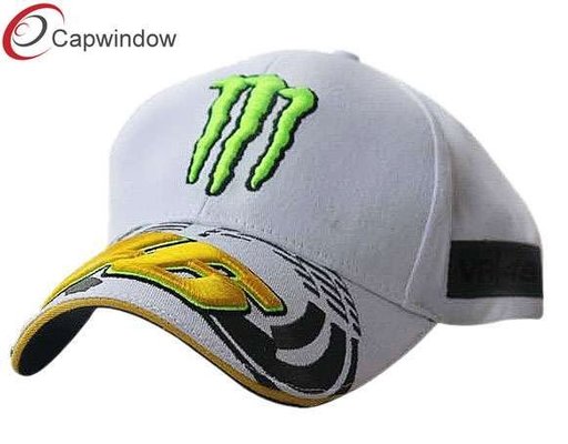 Customize Flat Brim Racing Baseball Caps Mesh With Sandwich Peak