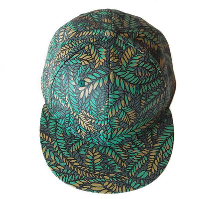 Green Leaves Printing Hip Hop Baseball Caps Adjusteble With 3D Embroidered