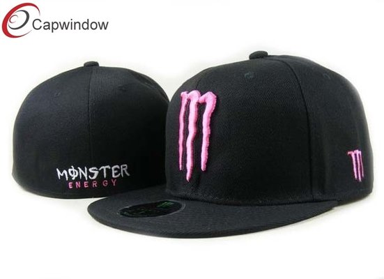 Boys Autumn Fitted Baseball Hats Flat Brim With Black Fabric Peak