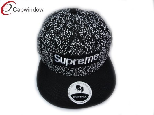Leopard Print Snapback Baseball Caps Leather with Metal Top Button
