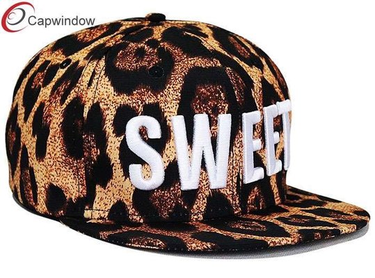 Women Fitted Baseball Hats , Striped Patterns Snapback Cap with 3D Embroidery