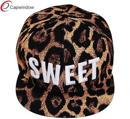 Women Fitted Baseball Hats , Striped Patterns Snapback Cap with 3D Embroidery