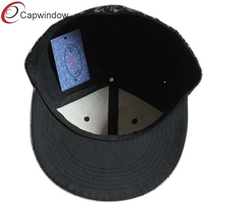 Allover White Fitted Baseball Hats with Elastic Sweatband , waterproof