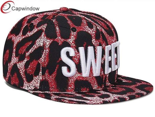 Customized Snapback Fitted Baseball Hats 3D Embroidery with Striped Patterns
