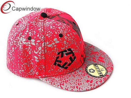 Radiant Fashion Snapback Baseball Caps Pink with Printing , Adjustable