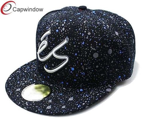 Customized Snapback Cotton Baseball Caps 3D Embroidery with Spot Printings