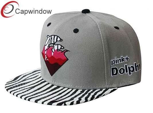 Customized Cotton Snapback Baseball Caps with Blending Fabric , personalised
