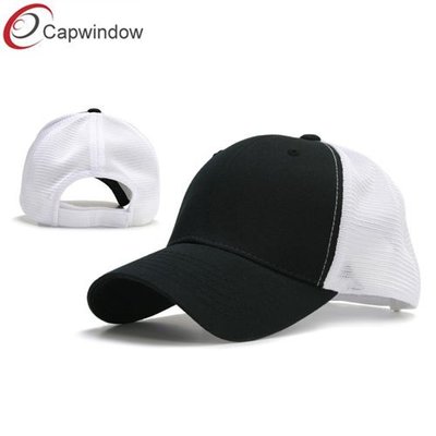 6 Panel Constructed Micro Trucker Mesh Golf Cap / Velcro Closure