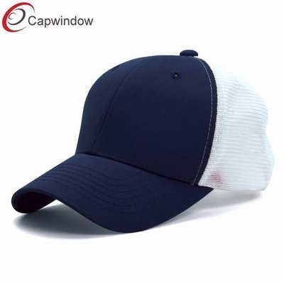 6 Panel Constructed Micro Trucker Mesh Golf Cap / Velcro Closure