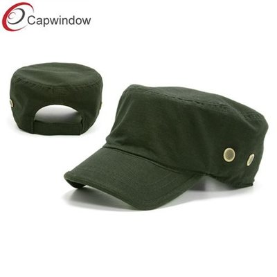 Unconstructed Military Baseball Hats with Screen Eyelets , Billed