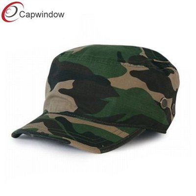 Unconstructed Military Baseball Hats with Screen Eyelets , Billed
