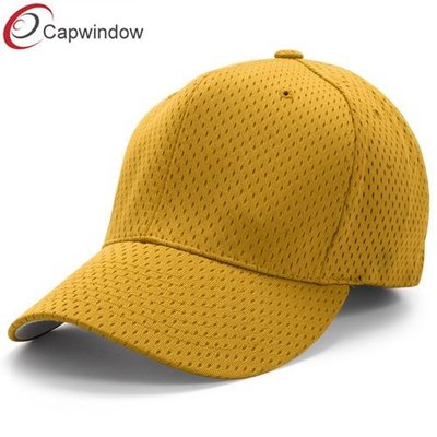 Pure Polyester Mesh Fitted Baseball Caps Athletic Constructed For Adults