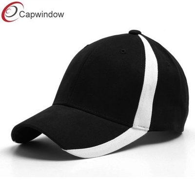 Sport Side Trimmed Fitted Baseball Hats , Velcro Closure Heavy Brushed Cotton Caps