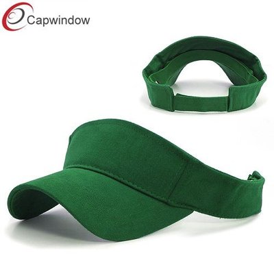 Deluxe Green Tennis Sun Visors Heavy Brushed Cotton for Unisex
