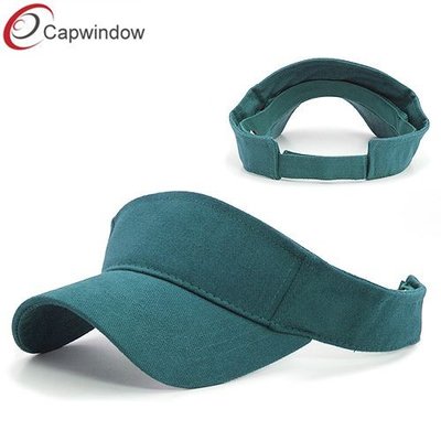Deluxe Green Tennis Sun Visors Heavy Brushed Cotton for Unisex