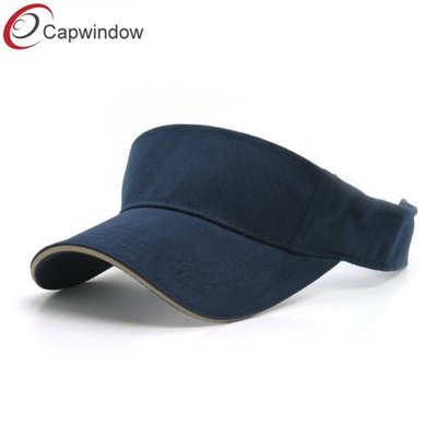 Black Sandwich Tennis Sun Visors 56cm - 60cm Deluxe Heavy Brushed Cotton