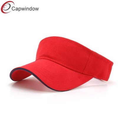 Black Sandwich Tennis Sun Visors 56cm - 60cm Deluxe Heavy Brushed Cotton