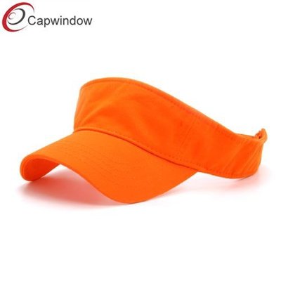 Bio Washed Chino Twill Sports Tennis Sun Visors Velcro Strap Closure