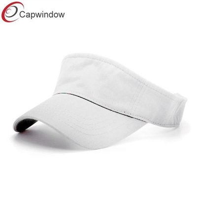 Bio Washed Chino Twill Sports Tennis Sun Visors Velcro Strap Closure