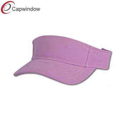 Heavy Brushed Cotton Sun Visor Cap Deluxe Contrast Stitched Velcro Closure