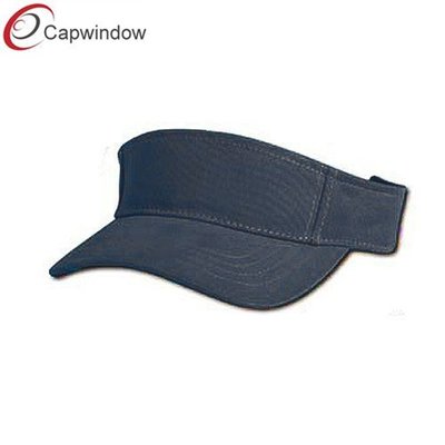 Heavy Brushed Cotton Sun Visor Cap Deluxe Contrast Stitched Velcro Closure