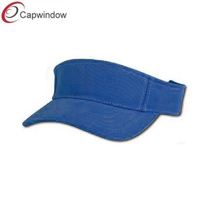 Heavy Brushed Cotton Sun Visor Cap Deluxe Contrast Stitched Velcro Closure