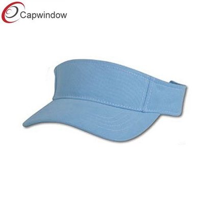 Heavy Brushed Cotton Sun Visor Cap Deluxe Contrast Stitched Velcro Closure