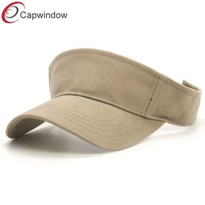Brown Sports Tennis Sun Visors with Organic Chino Twill Cotton