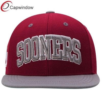 Red Sports Sooners Adjustable Snapback Hat ， Custom Strapback Hats 