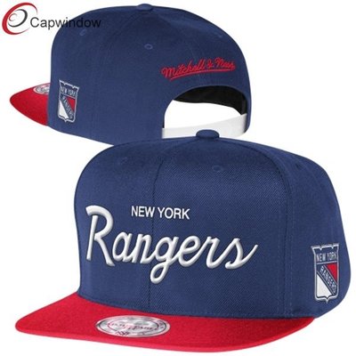 New York Rangers Blue Reflective Custom Strapback Baseball Hats