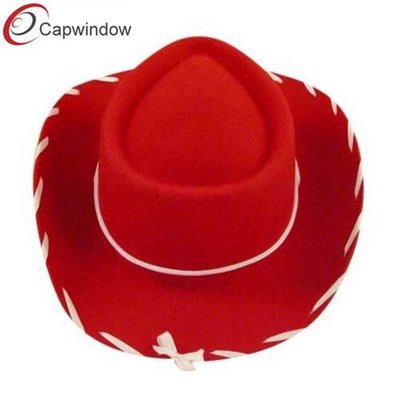 Red Popular Fisherman Bucket Hat with Wool / Woody Kids Cowboy Hat