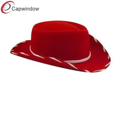 Red Popular Fisherman Bucket Hat with Wool / Woody Kids Cowboy Hat