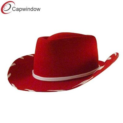 Red Popular Fisherman Bucket Hat with Wool / Woody Kids Cowboy Hat