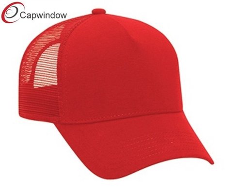 Structured Jersey Knit Trucker Mesh Cap , Five Panel Pro Style Mesh Back Caps
