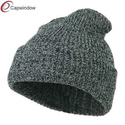 Short Marled Beanie Winter Hats Stretchable Flexible for Adults and Unisex