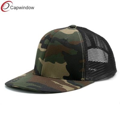 6 Panel Customized Trucker Mesh Cap Adjustable Plastic Snap / Constructed Front