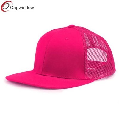 6 Panel Customized Trucker Mesh Cap Adjustable Plastic Snap / Constructed Front