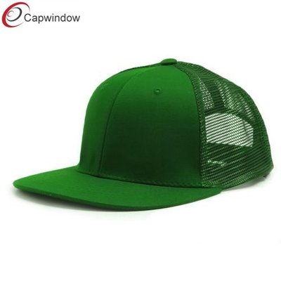 6 Panel Customized Trucker Mesh Cap Adjustable Plastic Snap / Constructed Front
