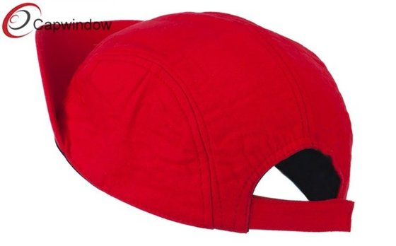 Red Route 66 Cotton Baseball Caps with Adjustable Velcrorized Strap Closure