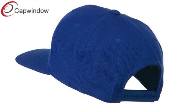 Royal Missile Flat Bill Embroidered Wool Baseball Caps with Plastic Snap Closure