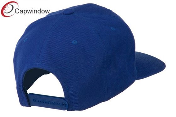 Royal Missile Flat Bill Embroidered Wool Baseball Caps with Plastic Snap Closure