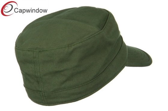 Olive Cotton Fitted Army Baseball Hats with Curved Bill , Hand Wash Only