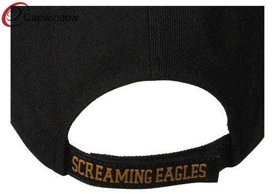 Black 101st AIRBORNE Military Baseball Hats , Pure Acrylic Curved Bill Army Baseball Caps