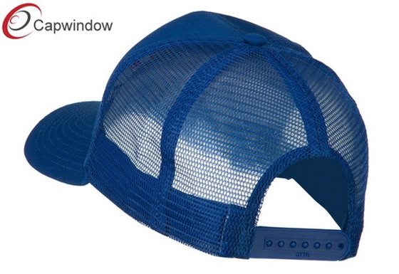 Royal Flag Embroidered Racing Baseball Caps , Trucker Mesh Cap