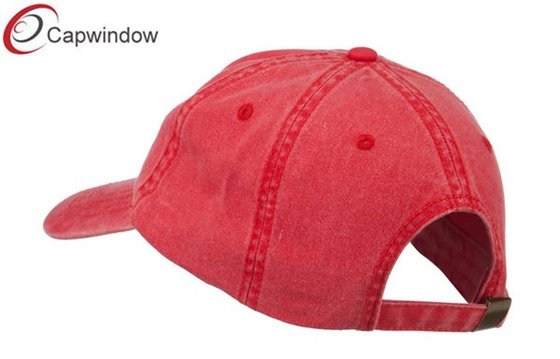 Red Golf Flag on the Green Embroidered Washed Golf Baseball Hats