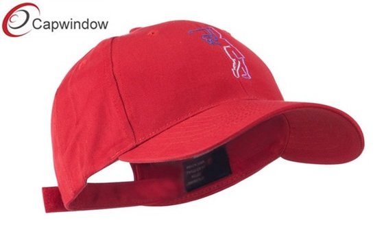Red Female Golfer Outline Embroidered Cap / Golf Baseball Hats