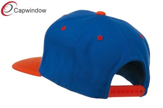 Royal Orange 3D Clover Embroidered Two Tone Snapback Baseball Caps