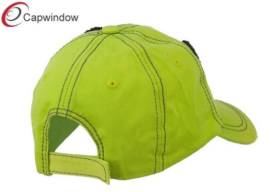 Lime Baseball Cap with Softball and Feathers / Hip Hop Baseball Caps for Female
