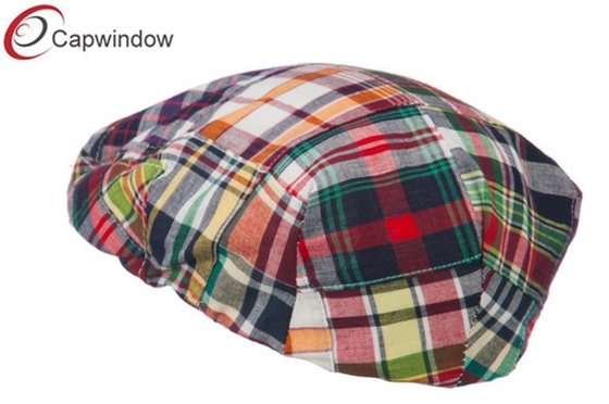 Multi Patchwork Plaid Portland Madras Plaid Cotton Baseball Caps / Ivy Cap